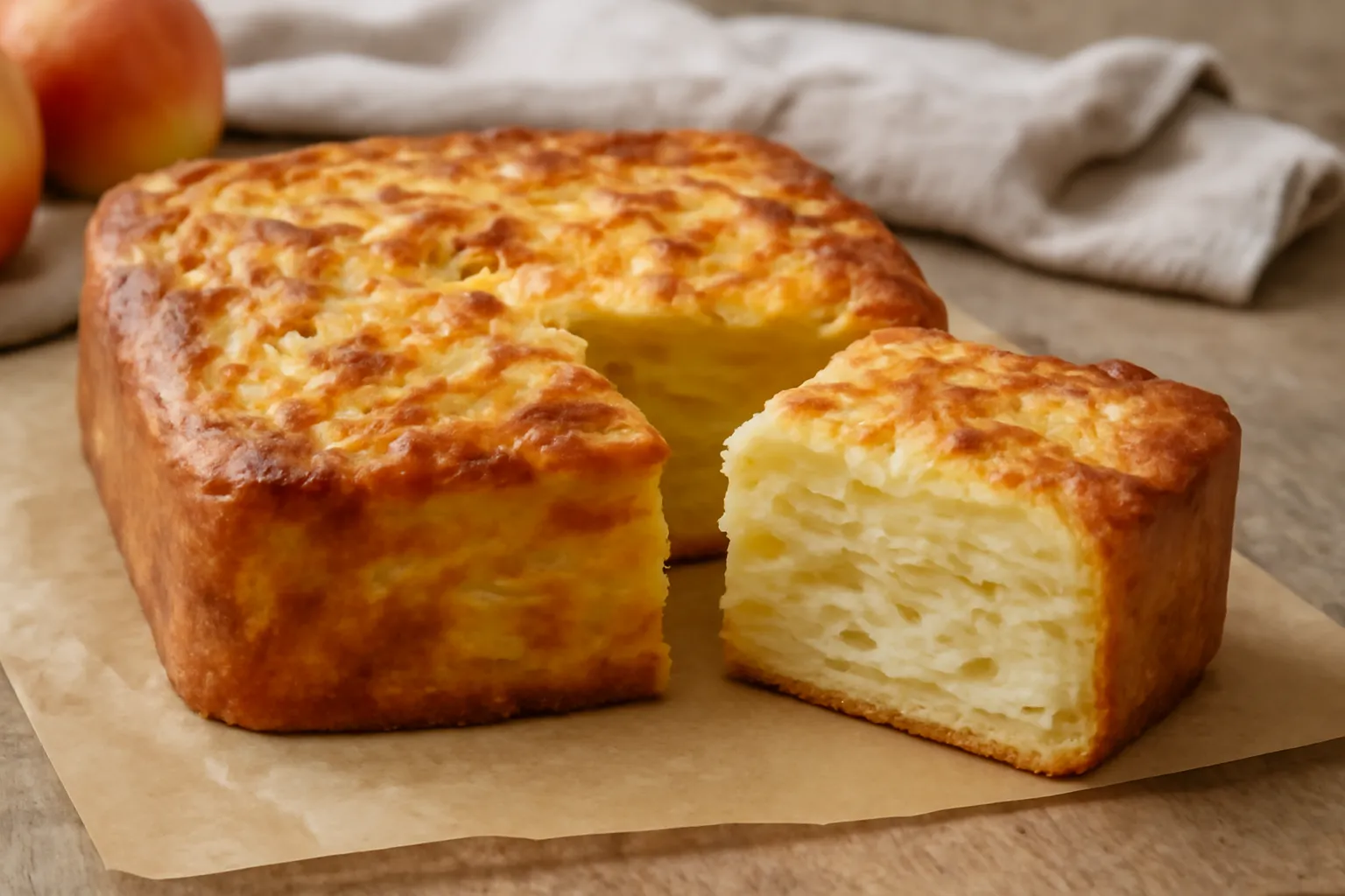 Gâteau invisible aux pommes : la recette légère et fondante